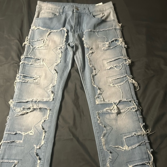 Bottoms | Stacked Blue Jeans | Poshmark